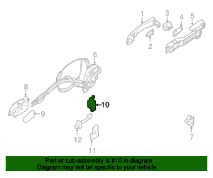 2015-2024 Nissan Upper Hinge 82400-9AM0A | Nissan RVA