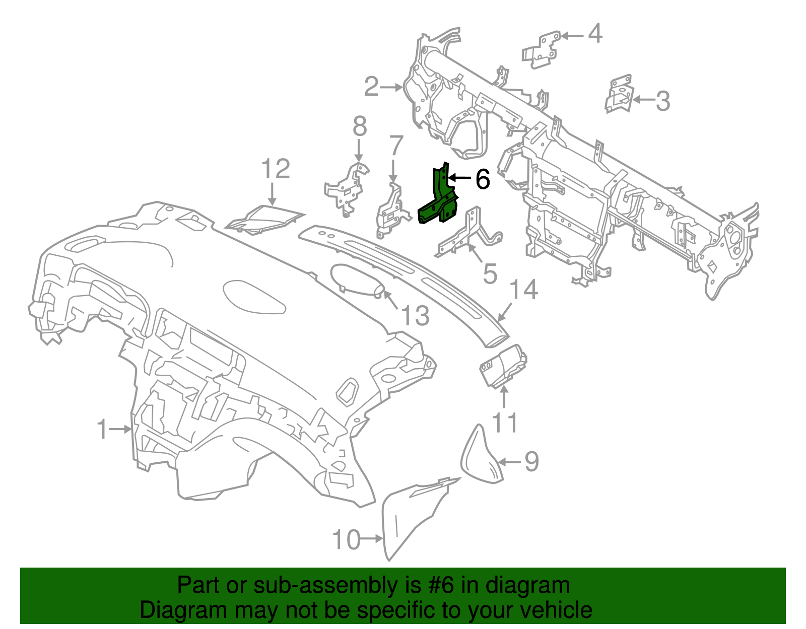2011-2017 Nissan Quest Reinforced Beam Mount Bracket 68170-1JA0A ...