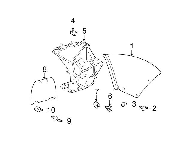 2000-2003 Toyota Solara Regulator Assembly Bolt 90119-06722 | Toyota ...