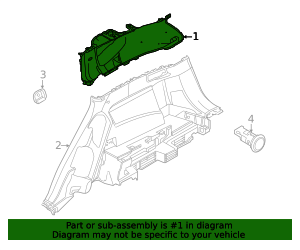 2021-2022 Nissan Rogue Upper Quarter Trim 76934-6RA0A | My Nissan Part