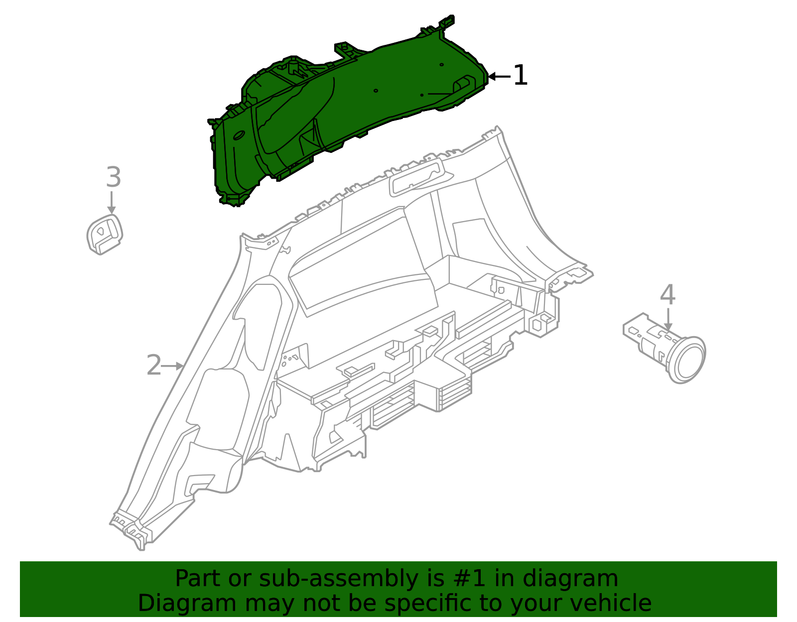 2023-2025 Nissan Rogue Upper Quarter Trim 76934-6RA2B | Bill Kay Nissan ...