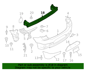 51127426444 - 2018-2023 BMW X2 Impact Bar (51-12-7-426-444) | BMW of ...