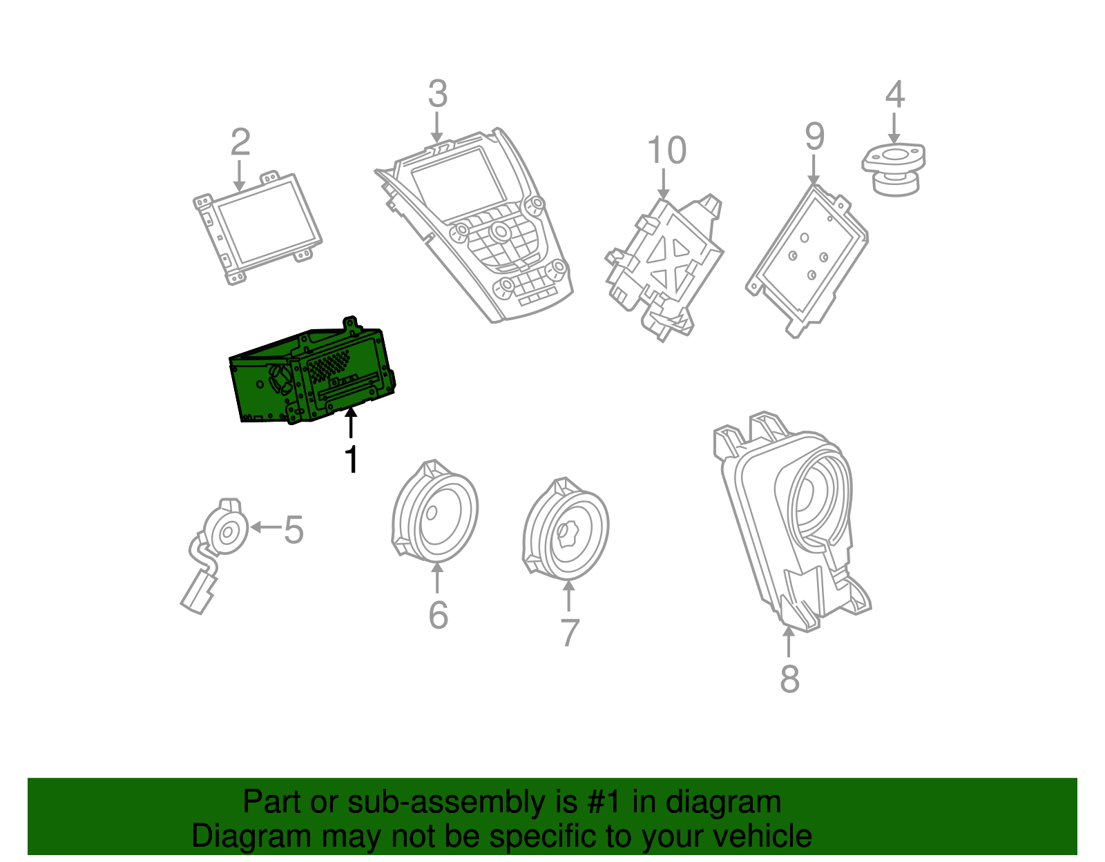 Buy Genuine GM Auto Parts - Radio (Part # 84062099) | GM Parts Store