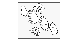 Hyundai - 58302-F3A30 - Brake Pads Rear - 2017-2020 Hyundai Elantra ...