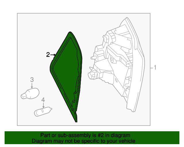 166-826-33-91-65 - Backup Lamp Assembly Gasket 2017-2019 Mercedes-Benz ...