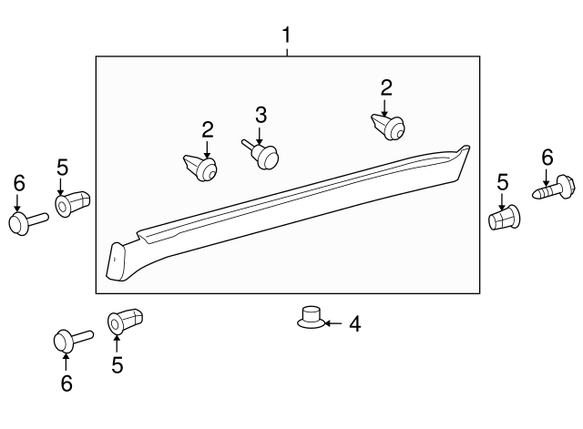 75860-60040-A0 - Rocker Molding - 2008-2011 2013-2015 Toyota Land ...