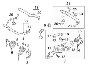 Genuine Water Pump for 2015-2024 Hyundai | Part# 25100-3CAC0 | Hyundai ...