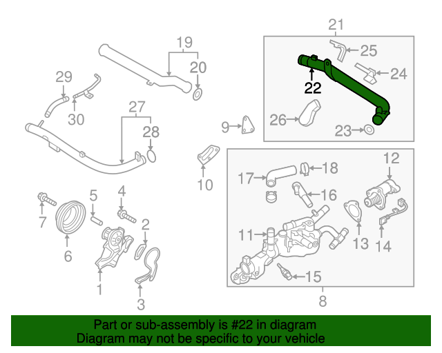 2018-2020 Genesis G80 Inlet Pipe Pipe 25460-3L100 | OEM Parts Online