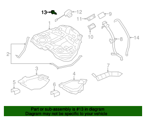 2004-2023 Subaru Fuel Tank Cap Tether Clip 42037FE060 | Subaru Parts Store