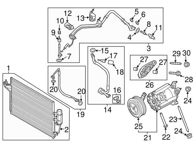 2013-2016 Ford Escape AC Line CV6Z-19972-F | QuirkParts