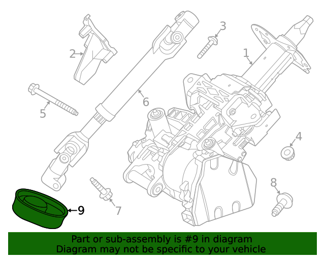 2020-2023 Ford Steering Coupling Boot JX6Z-3D677-C | OEM Parts Online
