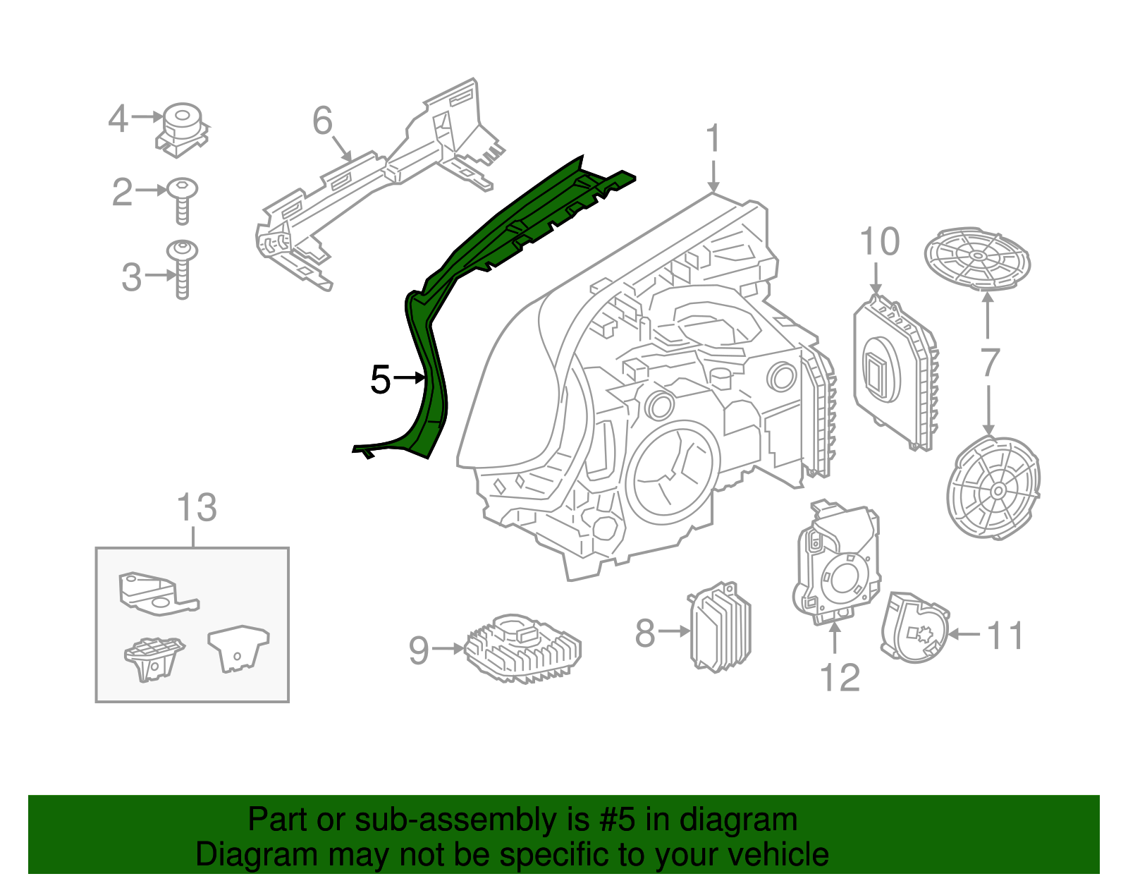 2017-2020 BMW Headlamp Assembly Gasket 63-11-7-410-734 | BMW Part Search