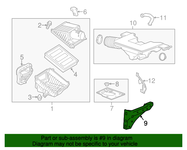 84129816 - Air Cleaner Bracket 2014-2020 GM | Chevrolet Parts Direct