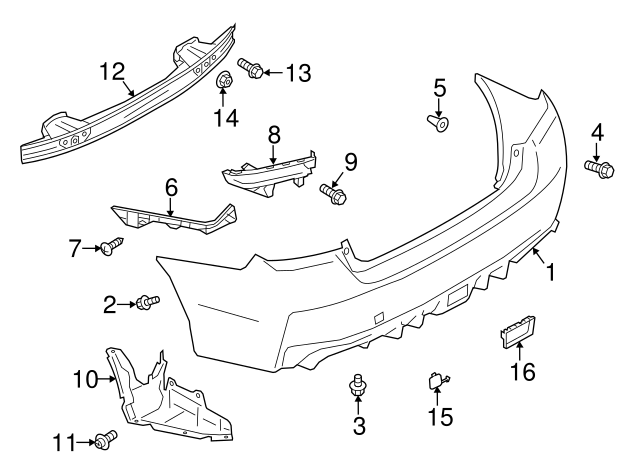 2009-2023 Subaru Bumper Cover Support Rail Bolt 901000344 | OEM Parts ...