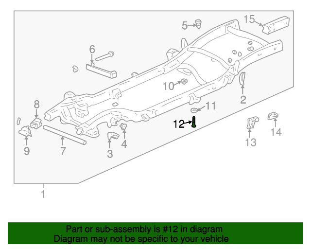 Mount Cushion Bolt - GM (11516868) | GMPartsDirect.com
