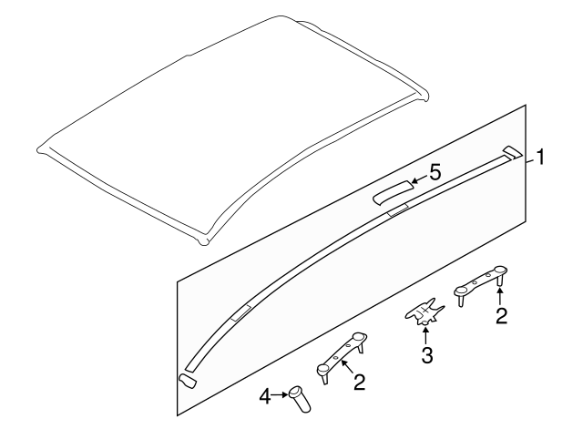 2011-2014 Subaru Impreza Roof Molding 91046FG001 | QuirkParts