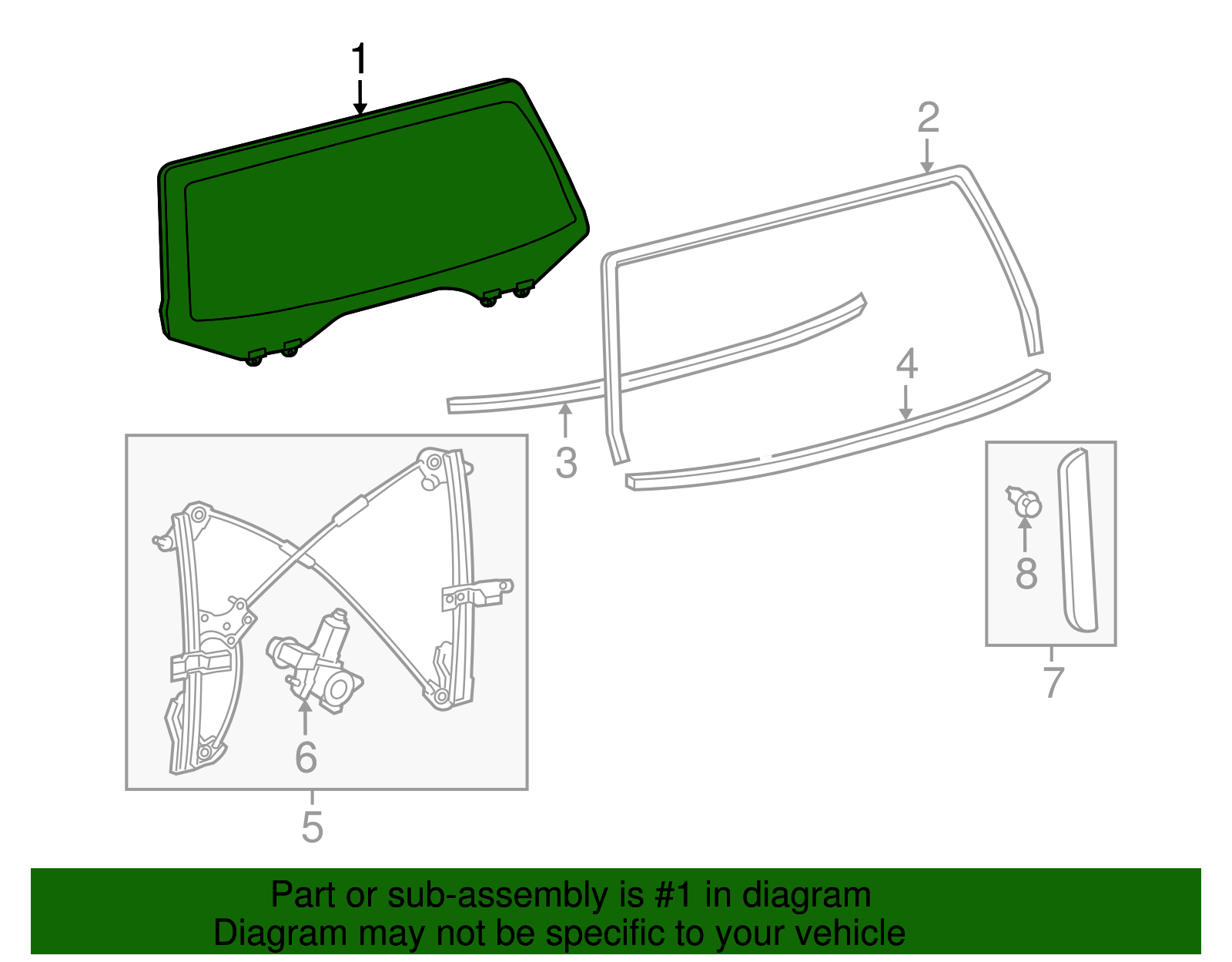 2008-2022 Toyota Sequoia Lift Gate Glass 68150-0C050 | Toyota Parts Center