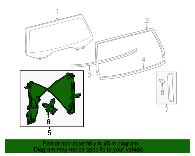 Toyota Window Regulator Part# 698500c062 | Toyota Of Colorado Springs Parts