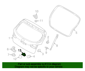2011-2018 Kia OEM NEW 11-18 Kia Sedan Handle Assembly-Twin Swing Tail Gate Outside 81260-1M500 ...