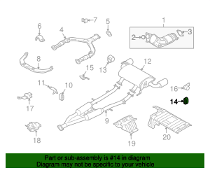 2003-2017 Infiniti Rear Muffler Rubber Mount 20640-01A61 | Infiniti ...