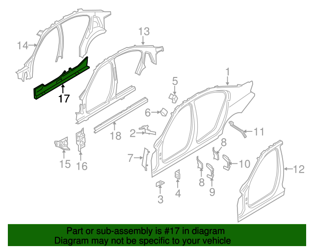 41-21-7-297-856 - Inner Rocker - 2012-2019 BMW | BMWPartsHub