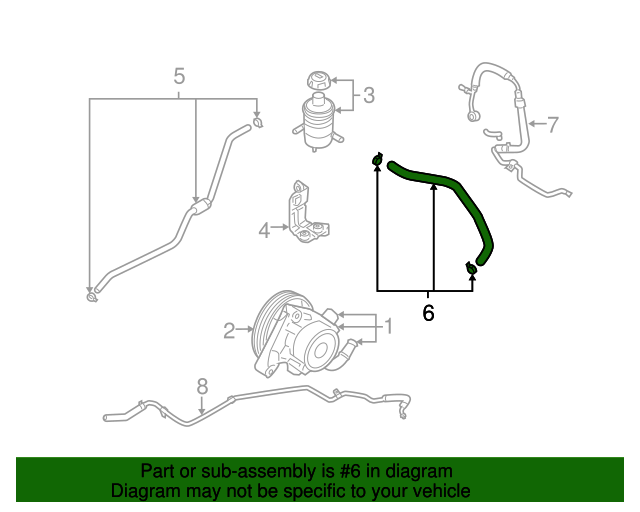 2007-2009 Hyundai Santa Fe Suction Hose 57530-0W500 | OEM Parts Online