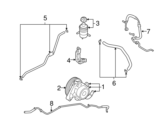 2007-2009 Hyundai Santa Fe Return Line 57520-0W000 | OEM Parts Online