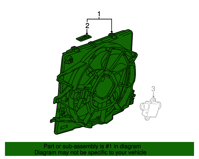 (Replaces 84001483) Engine Cooling Fan Assembly 85063502 GM ...