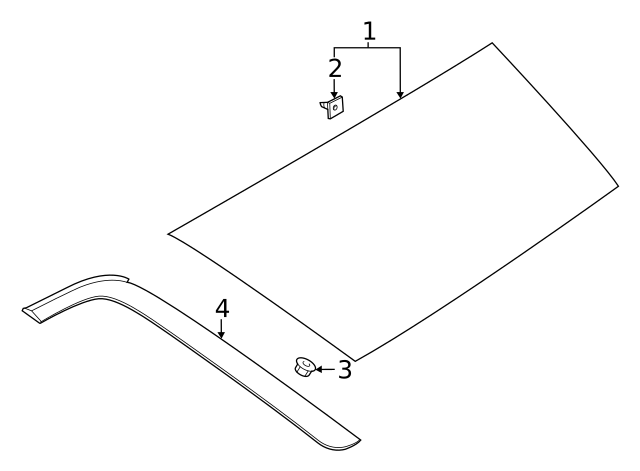 2020-2024 Hyundai Palisade Body C-Pillar Molding 87850-S8000 ...