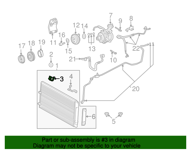 2002-2008 Toyota Condenser Bracket 88688-06140 | Toyota Parts Center