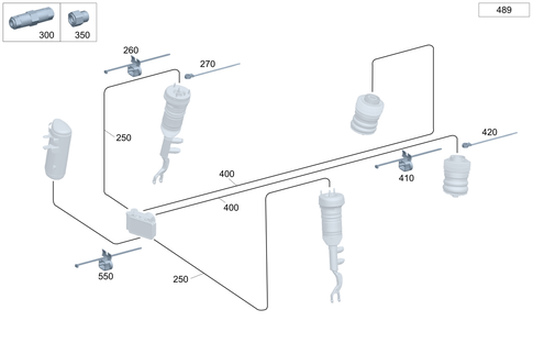 Line Routing with Air Suspension for 2024 Mercedes-Benz EQE 350+ SUV ...