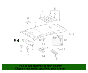Genuine Toyota Sun-Visor Screw part# 90151-A0001 for 2004-2015 Toyota ...