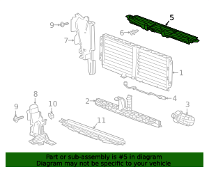 2019-2022 Cadillac XT4 Radiator Air Upper Baffle 84403671 ...