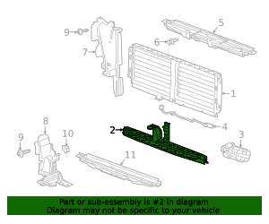 2019-2021 Cadillac XT4 Front Bumper Secondary Shutter 23507084 ...