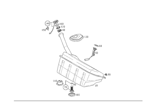 Fuel Tank with Detachable Parts for 2000 Mercedes-Benz SLK230 | MB ...