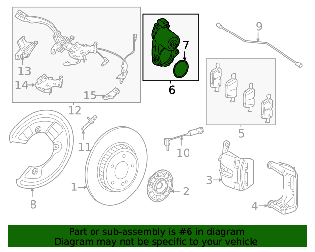 000-906-31-09 - Parking Brake Actuator 2021-2024 Mercedes-Benz ...