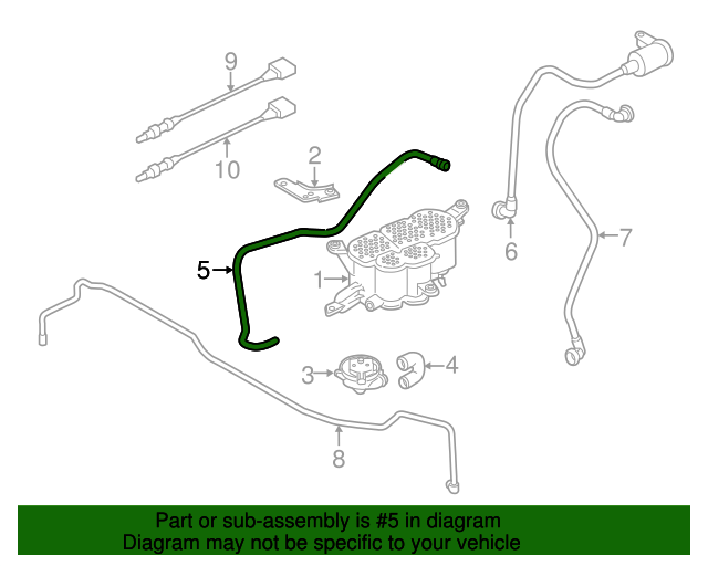 2013-2017 Audi Evaporative Emissions System Lines 8K0-201-997-AK ...