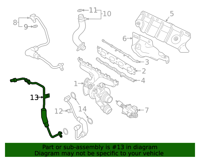11538854737 - 2017-2024 BMW Water Feed Tube O-Ring (11-53-8-854-737 ...