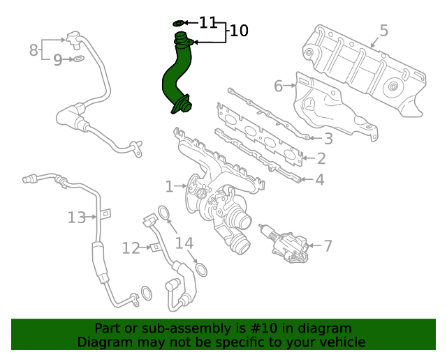 Genuine BMW 11-42-8-629-970 | Oil Outlet Tube | FREE Shipping on Most ...