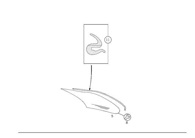 1999-2003 Mercedes-Benz CLK430 Cover 208-678-08-37 | MB OEM Parts