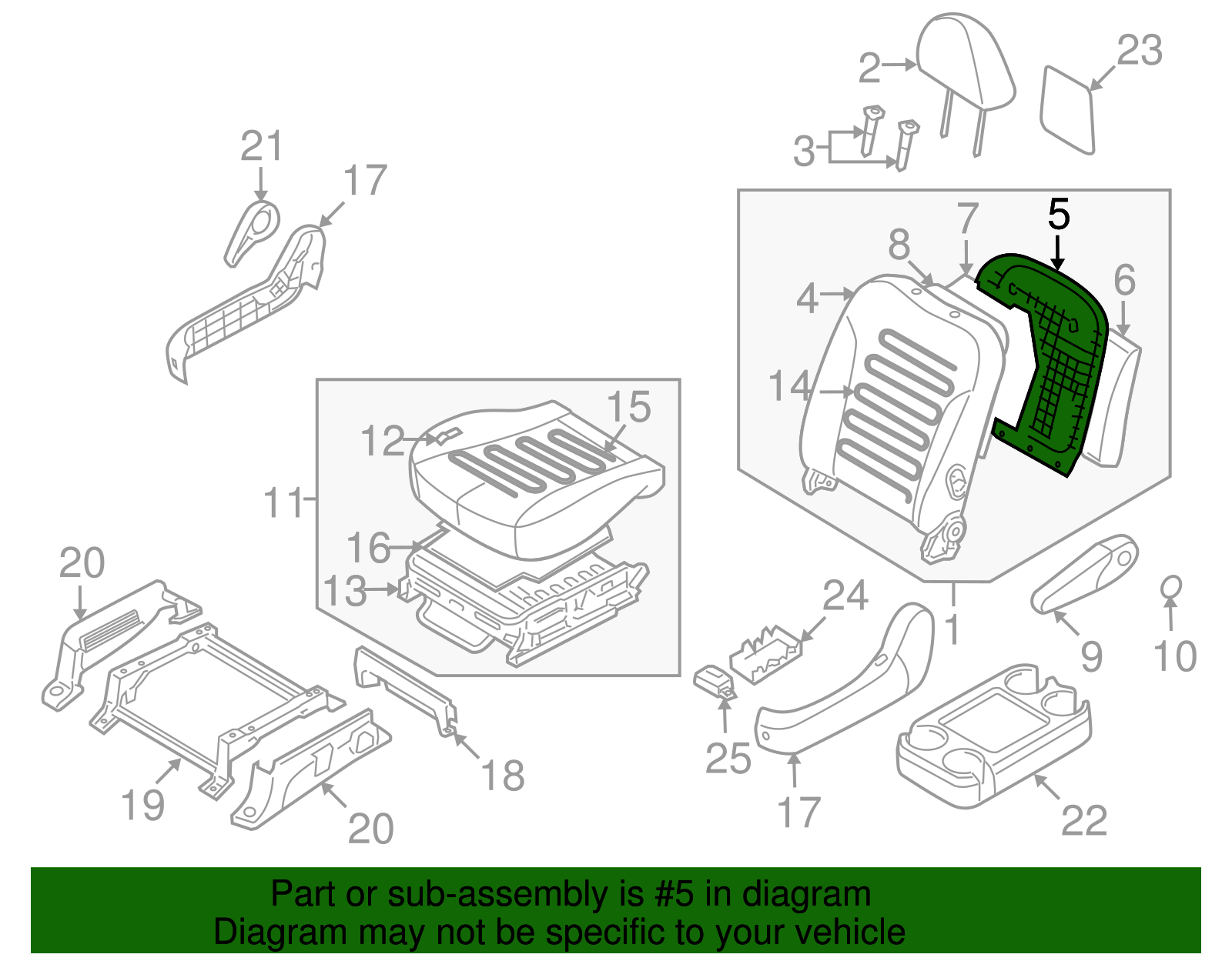 2007-2008 Hyundai Entourage Map Pocket 88390-4D040-KS6 | Hyundai Wholesale Direct