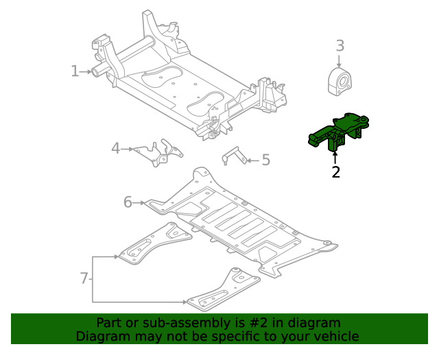 2022-2024 Audi e-tron GT Suspension Subframe Reinforcement Bracket 9J1 ...