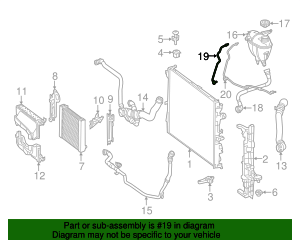 222-501-24-25 - Engine Coolant Overflow Hose 2014-2020 Mercedes-Benz ...