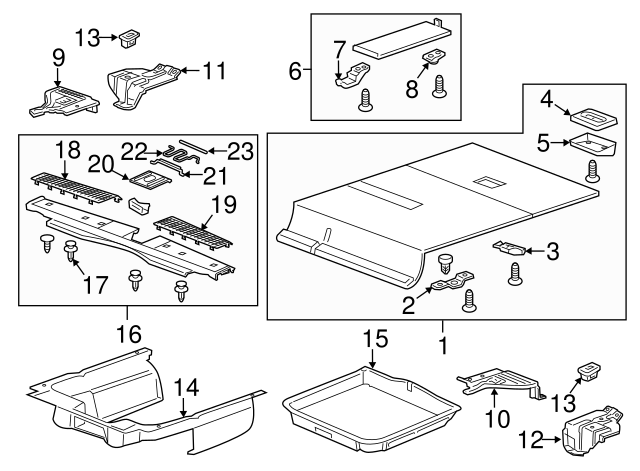 84640-TL4-G01ZB - Rear Panel Trim 2011-2014 Acura TSX | AutoNationParts.com