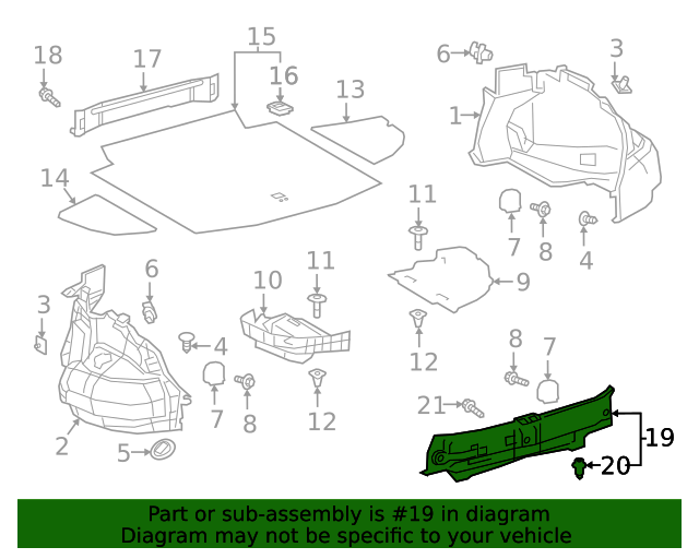2019-2022 Lexus Rear Panel Trim 58387-33160-C0 | OEM Parts Online