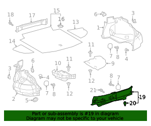 2019-2023 Lexus Trunk Trim Scuff Plate 58387-06120-C0 | AutoNationParts.com