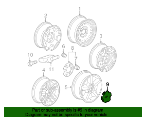 2009-2013 Chevrolet Hub Cap 19433403 GM | GMPartsDirect.com