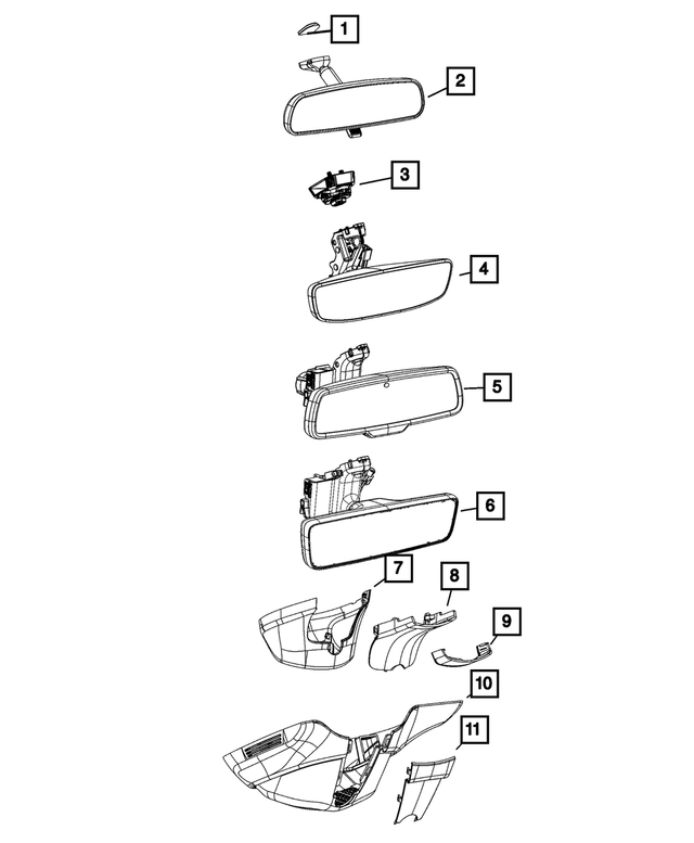 68519222aa - Inside Rear View Mirror 2022 Ram | AutoNationParts.com