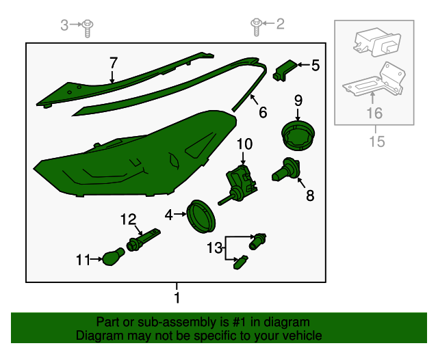 2016-2018 Hyundai Tucson Composite Assembly 92102-D3150 | OEM Parts Online