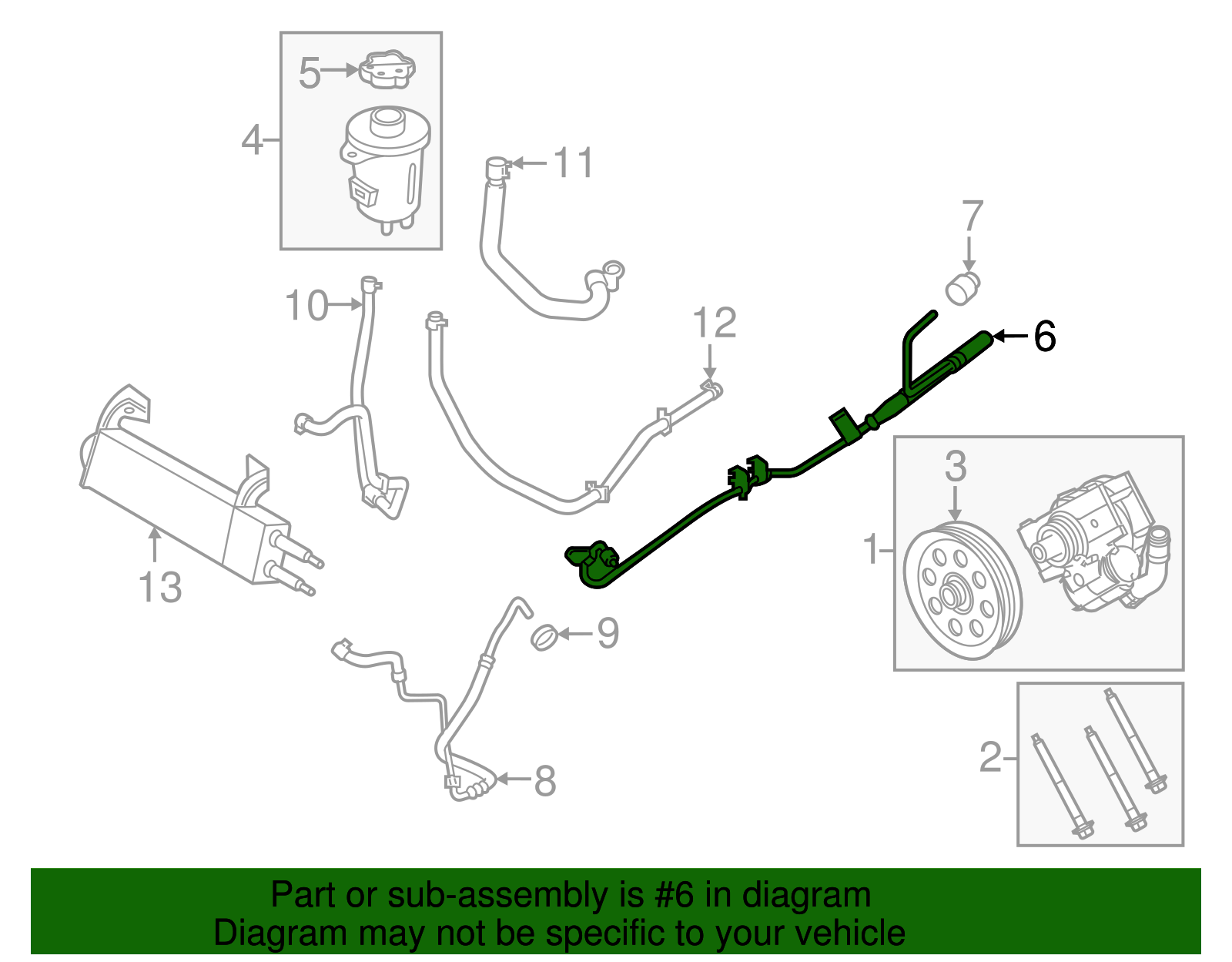 Genuine OEM Ford Part - Pressure Hose HC3Z-3A719-K | Genuine OEM Ford ...